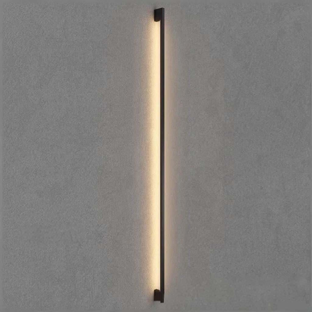 Indoor Minimalist Black Slim Linear LED Wall Light | VAXLAMP